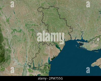 Odessa, region of Ukraine. High resolution satellite map. Locations and ...