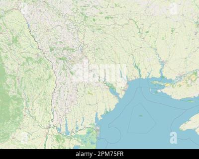 Odessa, region of Ukraine. Open Street Map. Locations and names of ...