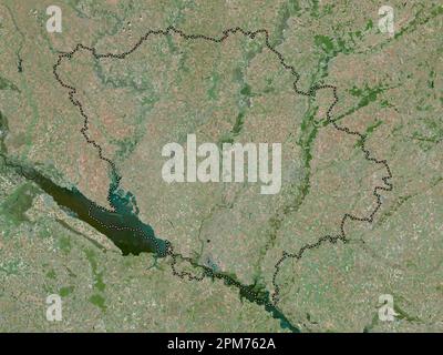 Poltava, region of Ukraine. High resolution satellite map. Corner ...