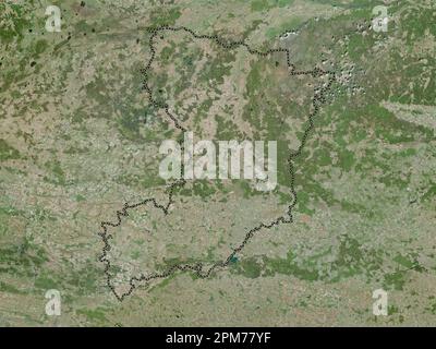 Rivne, region of Ukraine. High resolution satellite map. Locations and ...