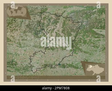 Rivne, region of Ukraine. High resolution satellite map Stock Photo - Alamy