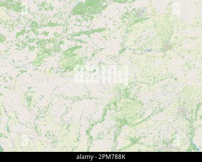 Sumy, region of Ukraine. Open Street Map. Locations and names of major ...