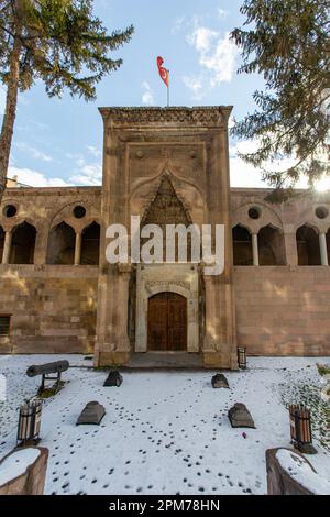 Niğde, Merkez Turkey, January 22, 2022 : Ak Madrasa, located in the ...