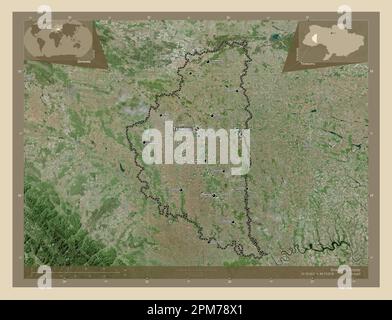 Ternopil', region of Ukraine. High resolution satellite map. Locations ...