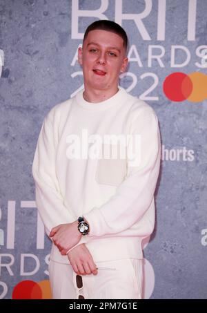 Aitch attends The BRIT Awards 2022 at the O2 arena in London Stock ...