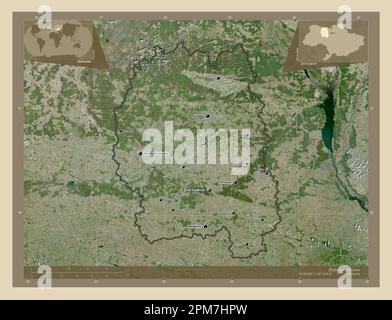 Zhytomyr, region of Ukraine. High resolution satellite map. Locations ...