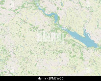 Cherkasy, region of Ukraine. Open Street Map. Locations and names of ...