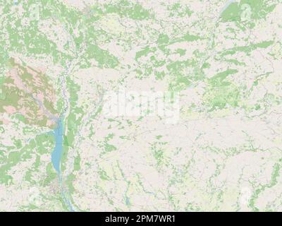 Chernihiv, region of Ukraine. Open Street Map. Locations and names of ...