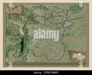 Chernihiv, region of Ukraine. High resolution satellite map Stock Photo ...