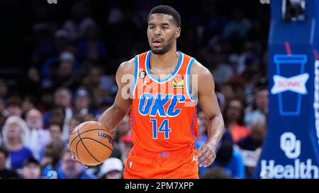 Oklahoma City Thunder guard Jared Butler (14) during an NBA basketball ...