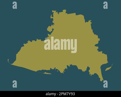 Shape of Kherson, region of Ukraine, with its capital isolated on a ...