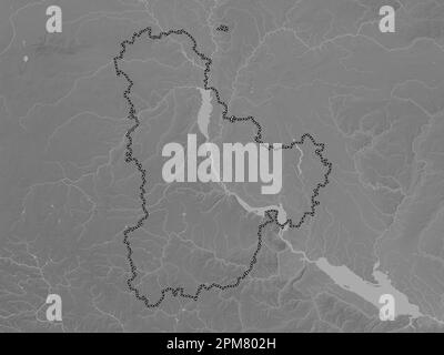 Kiev, region of Ukraine. Elevation map colored in wiki style with lakes ...