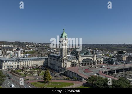 France, Haute-Vienne (87), Limoges, town of Limoges, Gare SNCF, View of day (aerial view Stock ...
