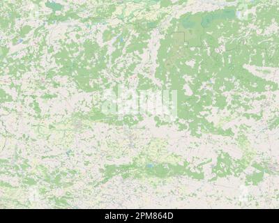 Rivne, region of Ukraine. Open Street Map. Locations and names of major ...