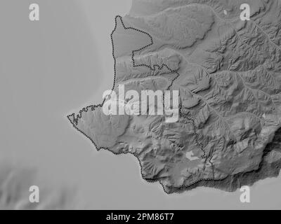 Sevastopol', autonomous republic of Ukraine. Elevation map colored in ...