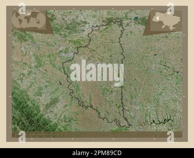 Ternopil', region of Ukraine. High resolution satellite map Stock Photo ...