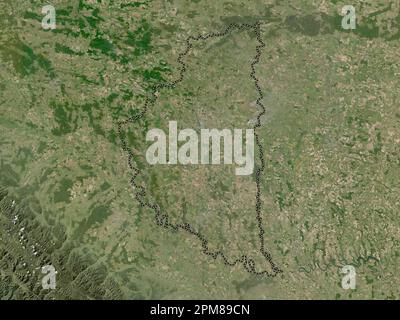 Ternopil', region of Ukraine. Low resolution satellite map. Locations ...