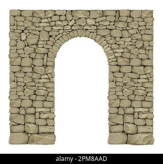 Ancient roman arch made of white clay with decorative ornate. Realistic ...