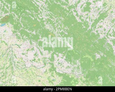 Transcarpathia, region of Ukraine. Open Street Map. Locations and names ...