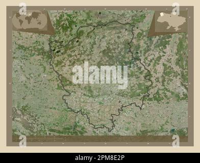 Volyn, region of Ukraine. High resolution satellite map Stock Photo - Alamy