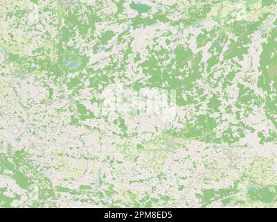 Volyn, region of Ukraine. Open Street Map. Locations of major cities of ...