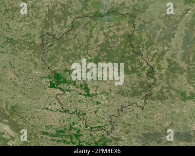 Volyn, region of Ukraine. Low resolution satellite map. Locations and ...