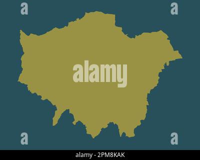 London, region of United Kingdom. Solid color shape. Locations and ...