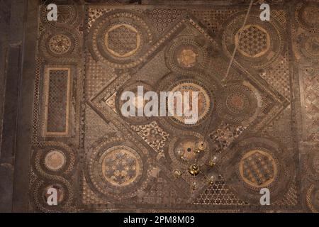 The Cosmati pavement, a mosaic containing marble, stone, glass and ...