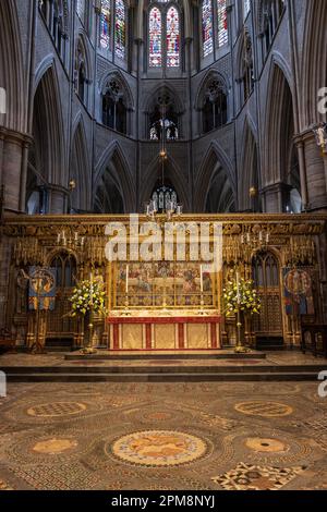 The Cosmati pavement, a mosaic containing marble, stone, glass and ...