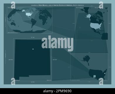 Mexico, state of Mexico. Diagram showing the location of the region on ...