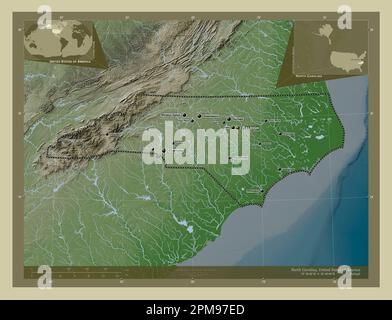 Map of Wilson in North Carolina Stock Photo - Alamy