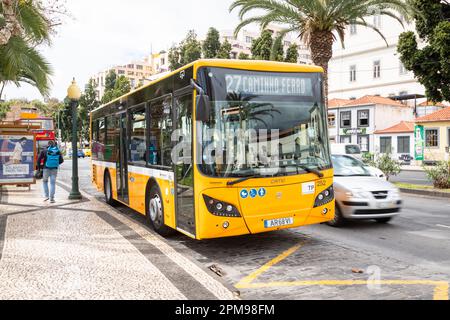 Public transport bus, Funchal, Madeira Stock Photo - Alamy