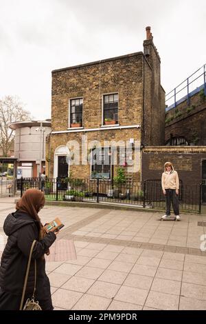 A solitary 'orphaned' terraced house left standing outside Waterloo ...