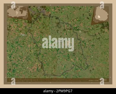 Flores, department of Uruguay. Low resolution satellite map. Locations ...