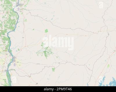 Paysandu, department of Uruguay. Open Street Map. Locations and names ...