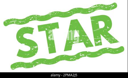 STAR text written on green rectangle stamp sign Stock Photo - Alamy