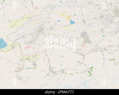 Ferghana, region of Uzbekistan. Open Street Map. Locations and names of ...