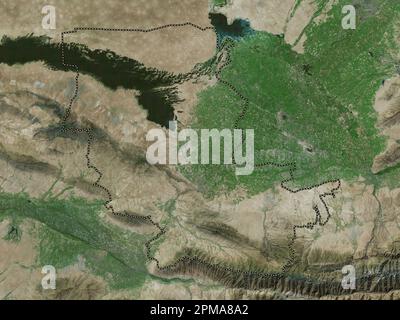Jizzakh, region of Uzbekistan. High resolution satellite map. Locations ...
