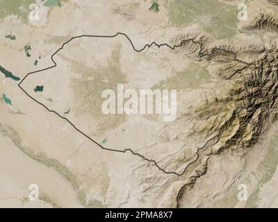 Kashkadarya, region of Uzbekistan. Low resolution satellite map ...