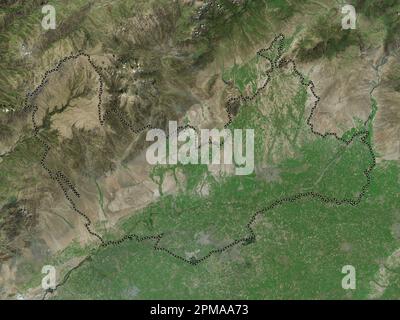 Namangan, region of Uzbekistan. High resolution satellite map ...