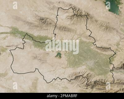 Samarkand, region of Uzbekistan. Low resolution satellite map. Corner ...