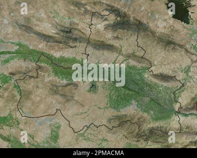 Samarkand, region of Uzbekistan. High resolution satellite map ...