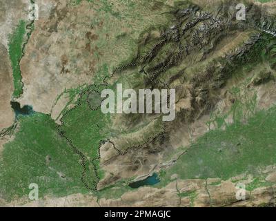 Tashkent, region of Uzbekistan. High resolution satellite map ...