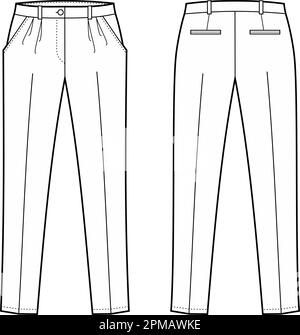 Womens business suit pants. Fashion CAD Stock Vector Image & Art - Alamy