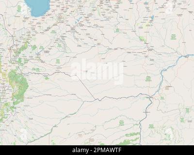 Apure, state of Venezuela. Open Street Map. Corner auxiliary location ...