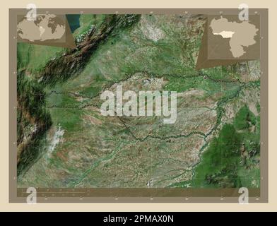 Apure, state of Venezuela. High resolution satellite map Stock Photo ...