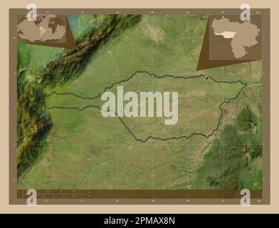 Apure, state of Venezuela. Low resolution satellite map Stock Photo - Alamy