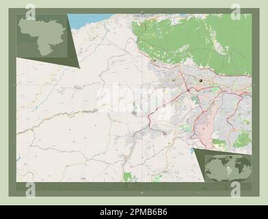 Distrito Capital, state of Venezuela. Open Street Map. Locations and ...