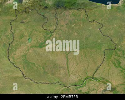 Guarico, state of Venezuela. Low resolution satellite map. Locations of ...