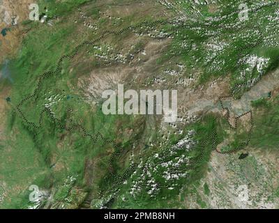 Lara, state of Venezuela. High resolution satellite map. Locations and ...